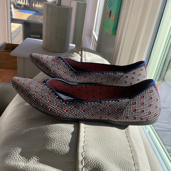 Rothy's | Shoes | Rothys The Point Orange Dot Knit Ballet Flats Size 9 ...